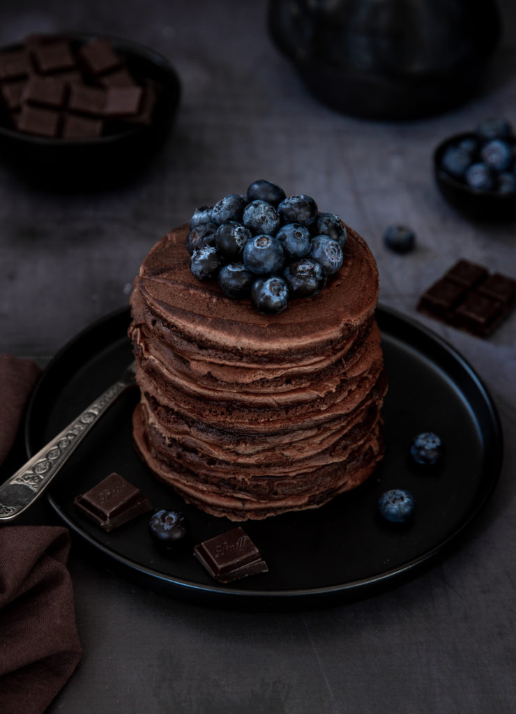 Pancakes au chocolat au cœur fondant - Les Gourmandises de Lou