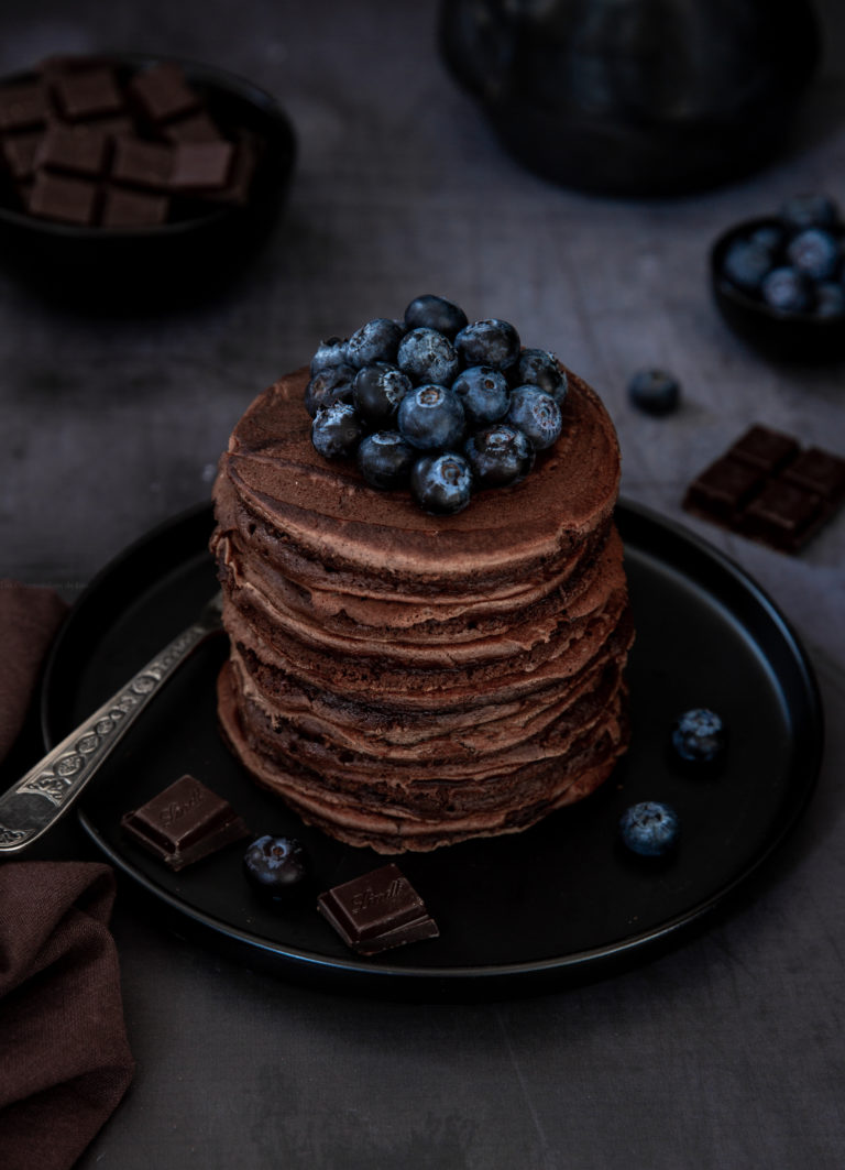 Pancakes au chocolat au cœur fondant - Les Gourmandises de Lou